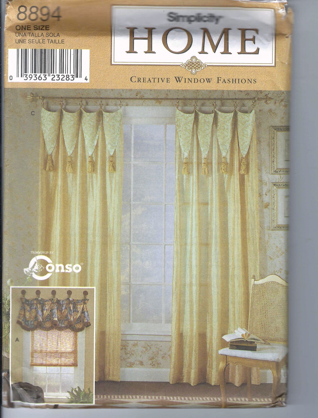 Uncut Vintage Simplicity Sewing Pattern Windows Treatments Pattern 8894 ...