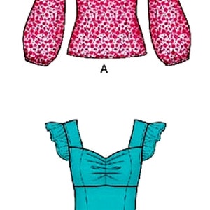 Uncut Simplicity Pattern 10132 8880 Misses' Tops Size 6-14 14-22 FF - Etsy