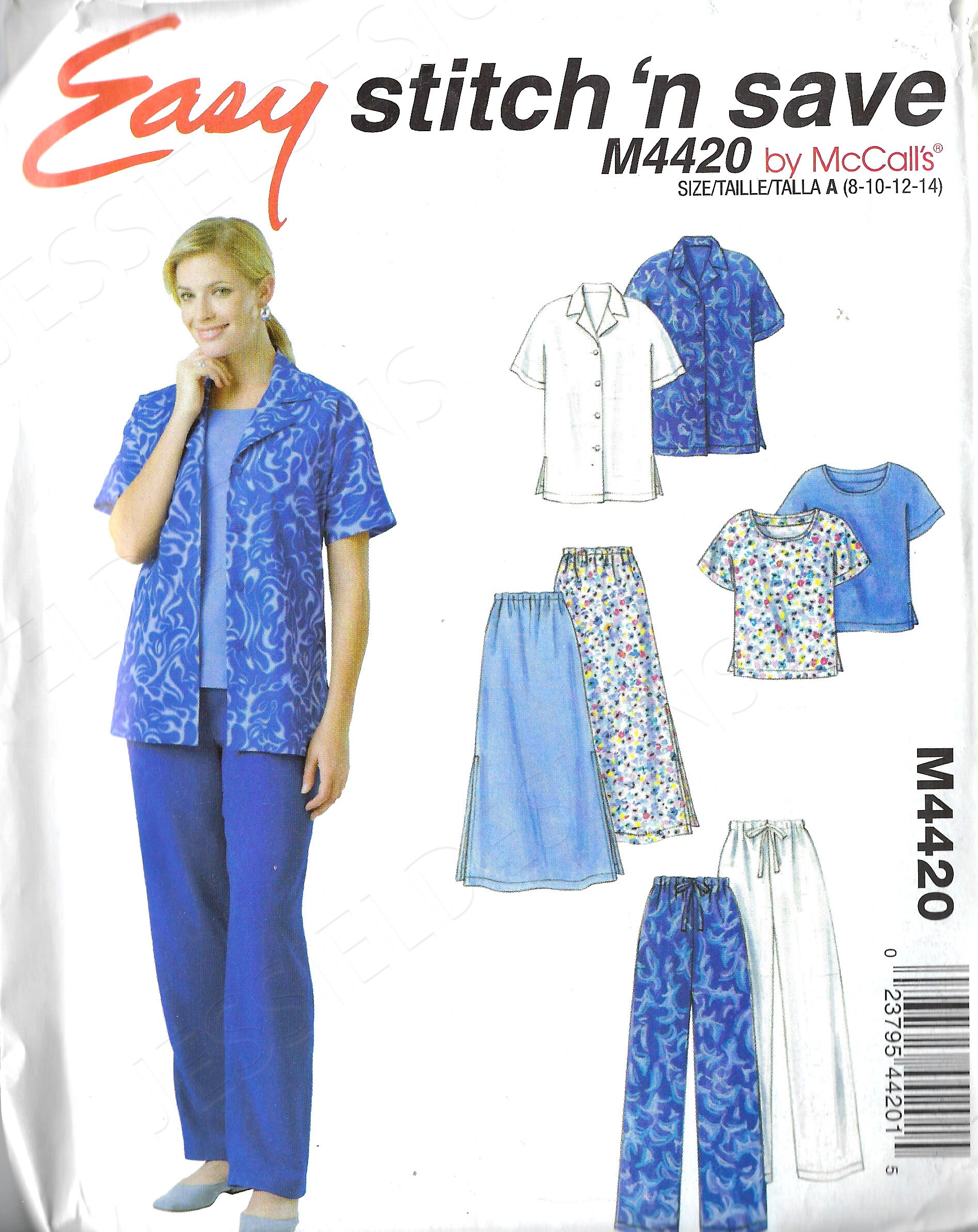 Uncut Mccalls Sewing Pattern 4420 Vintage Pattern Womens Shirt, Top ...