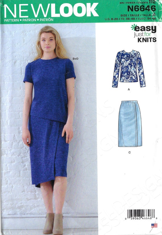 Uncut New Look Sewing Pattern Newlook 6646 Knit Jersey Stretch - Etsy