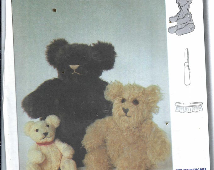 Uncut Burda Sewing Pattern 8844 Bear Patterns in 3 Sizes - Etsy