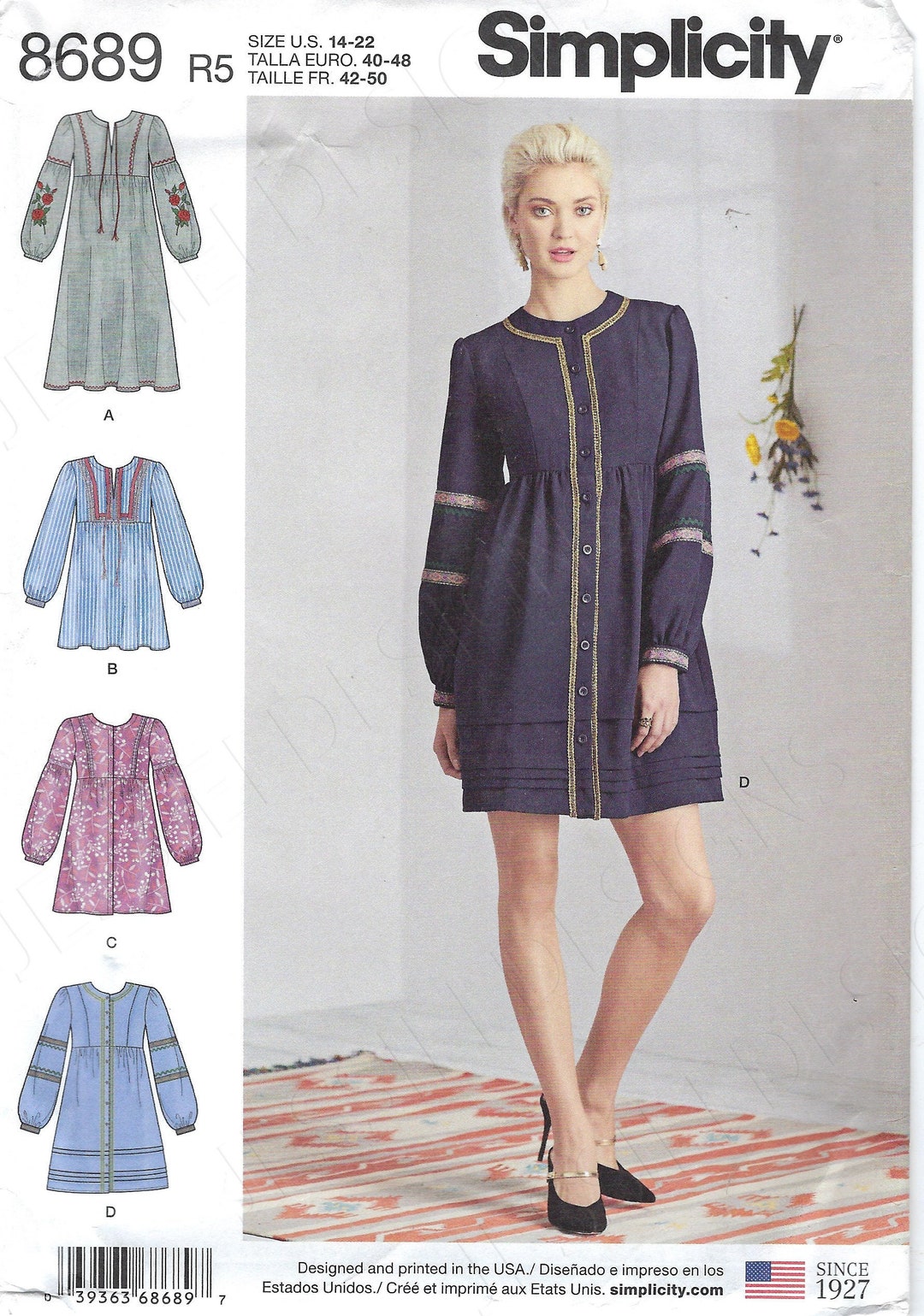 Uncut Simplicity Sewing Pattern 8689 R5 Size 6-14 14-22 - Etsy
