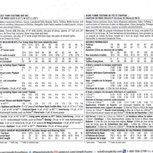 Uncut Simplicity Sewing Pattern 211, 1550 Fairy Nymph Pixie Costume ...