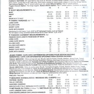 Uncut Simplicity Sewing Pattern 8473 Pattern Hacking Cape or Poncho ...