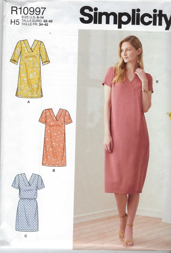 Uncut Simplicity Sewing Pattern 10997 9262 Misses V-neckline - Etsy
