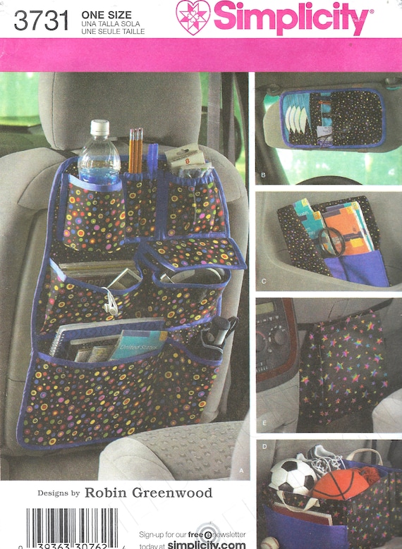 Uncut Simplicity Sewing Pattern 3731 CAR ORGANIZERS One Size - Etsy