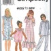 Uncut Vintage Simplicity Sewing Pattern 7682 Girls Child Pajamas Night ...
