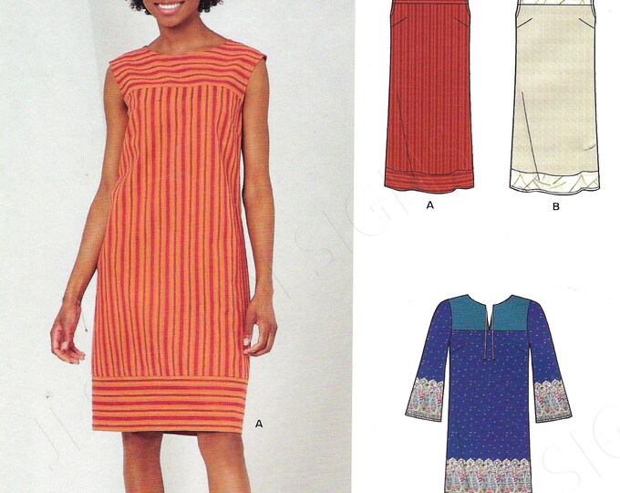 Uncut New Look Sewing Pattern 10090 6619 R10090 Misses' Dresses~shift ...
