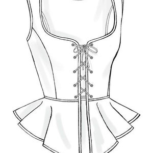 Uncut Butterick Sewing Pattern 4669 Laced Corsets With Peplum ...