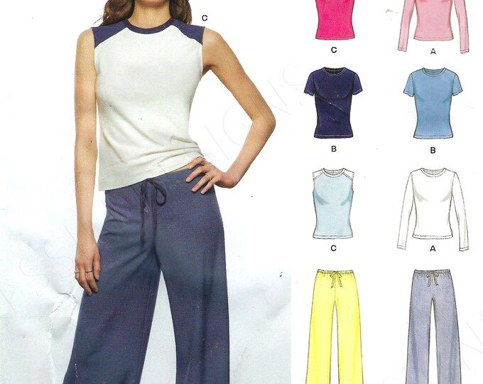 Uncut New Look Sewing Pattern 6403 Knit Tops and Pants Size 8-18 FF - Etsy