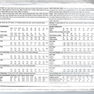 Uncut Vintage Simplicity Sewing Pattern 8845 Misses Tops With Shaped ...