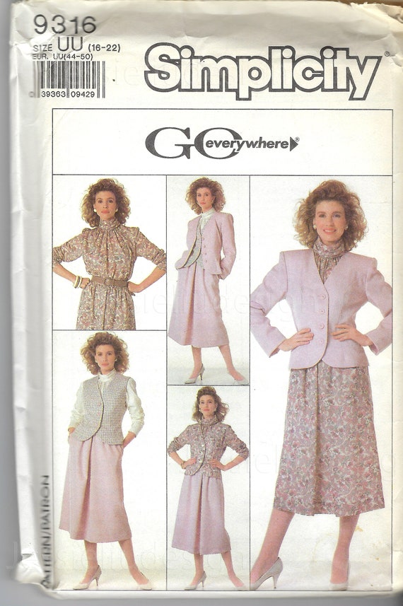 Sewing & Fiber 8625 UNCUT Vintage Simplicity Sewing Pattern Misses ...
