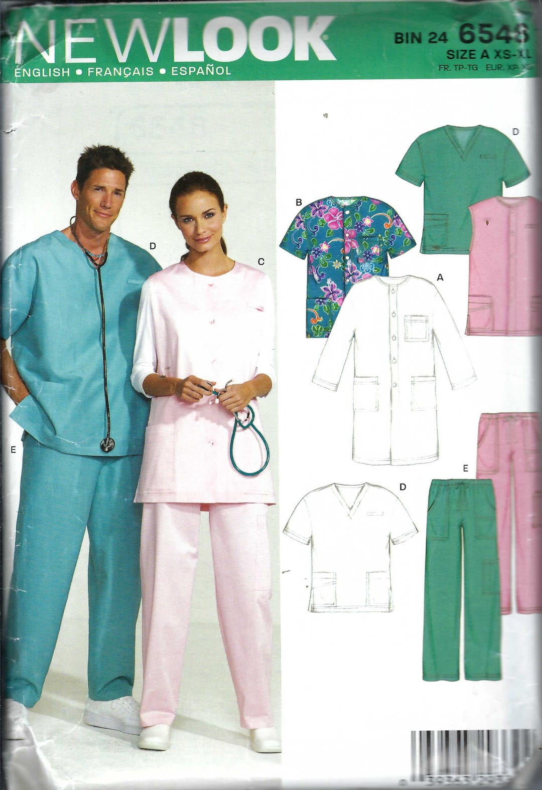 Uncut New Look Sewing Pattern 6548 Professional Uniforms Sewing Pattern ...