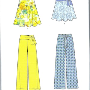 Uncut New Look Sewing Pattern New Look 6191 Miss 8-18 Below Waist Pants ...