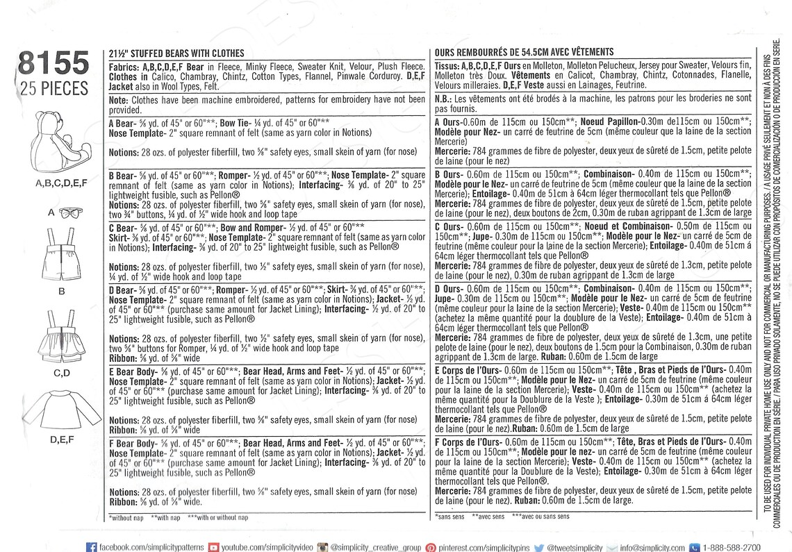 Uncut Simplicity Sewing Pattern 8155 Elaine Heigl Designs 21 - Etsy