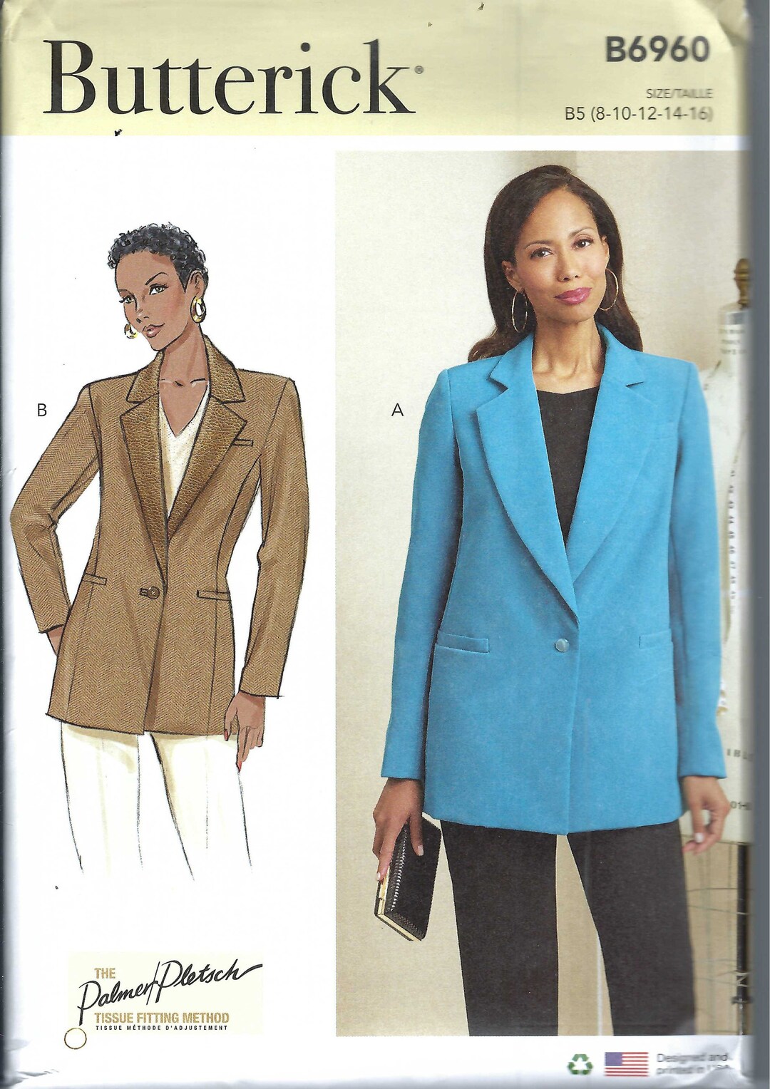 Uncut Butterick Sewing Pattern 6960 Misses' Jackets Size 8-16 18-26 FF ...