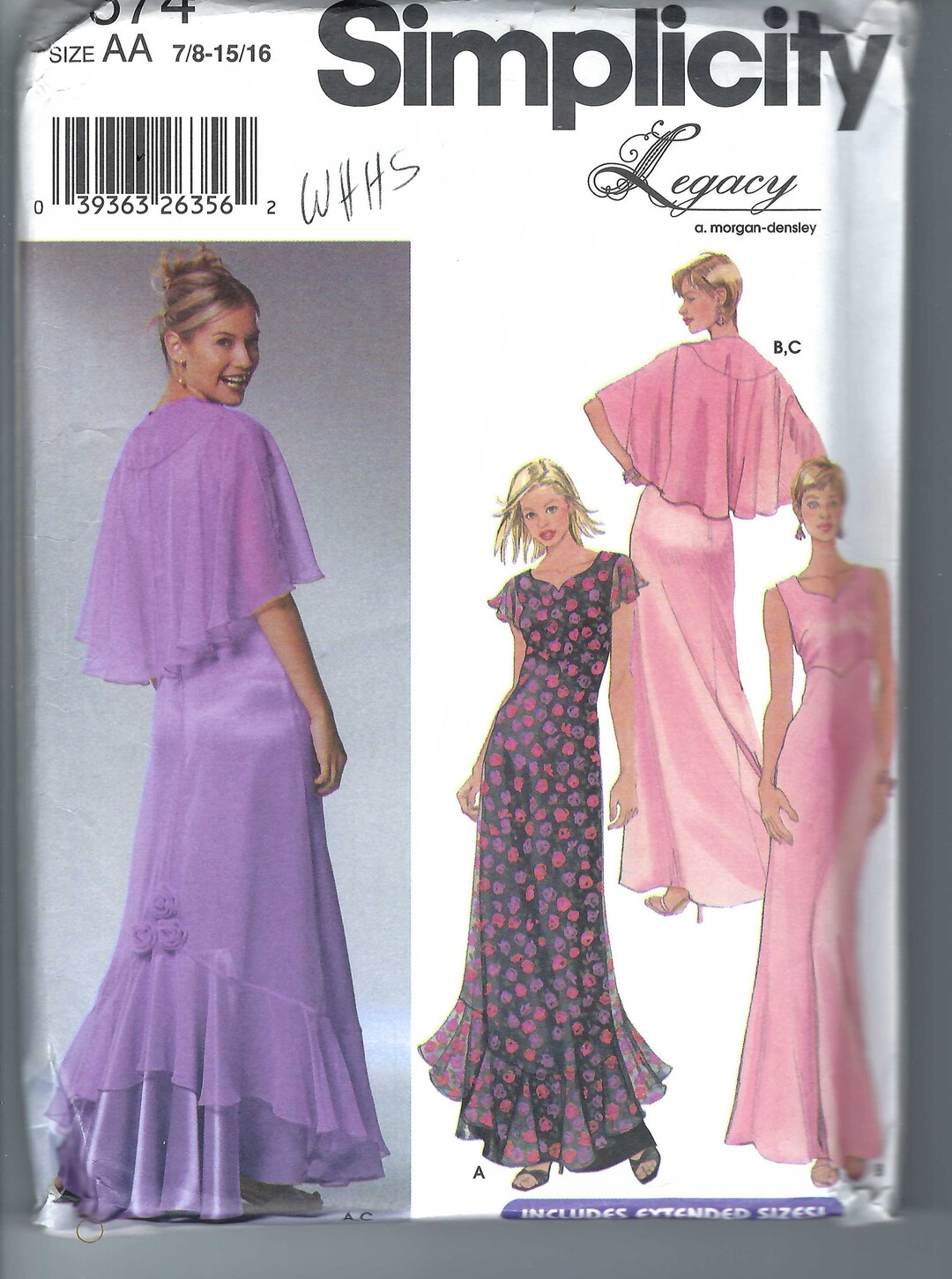 Uncut Simplicity Sewing Pattern Junior Formal Sweetheart Neckline Gown ...