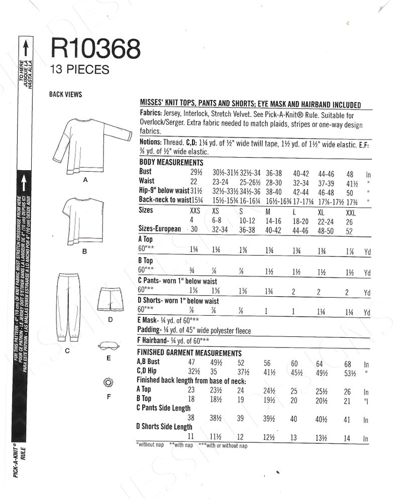 Uncut Simplicity Sewing Pattern 10368 9020 Misses' - Etsy