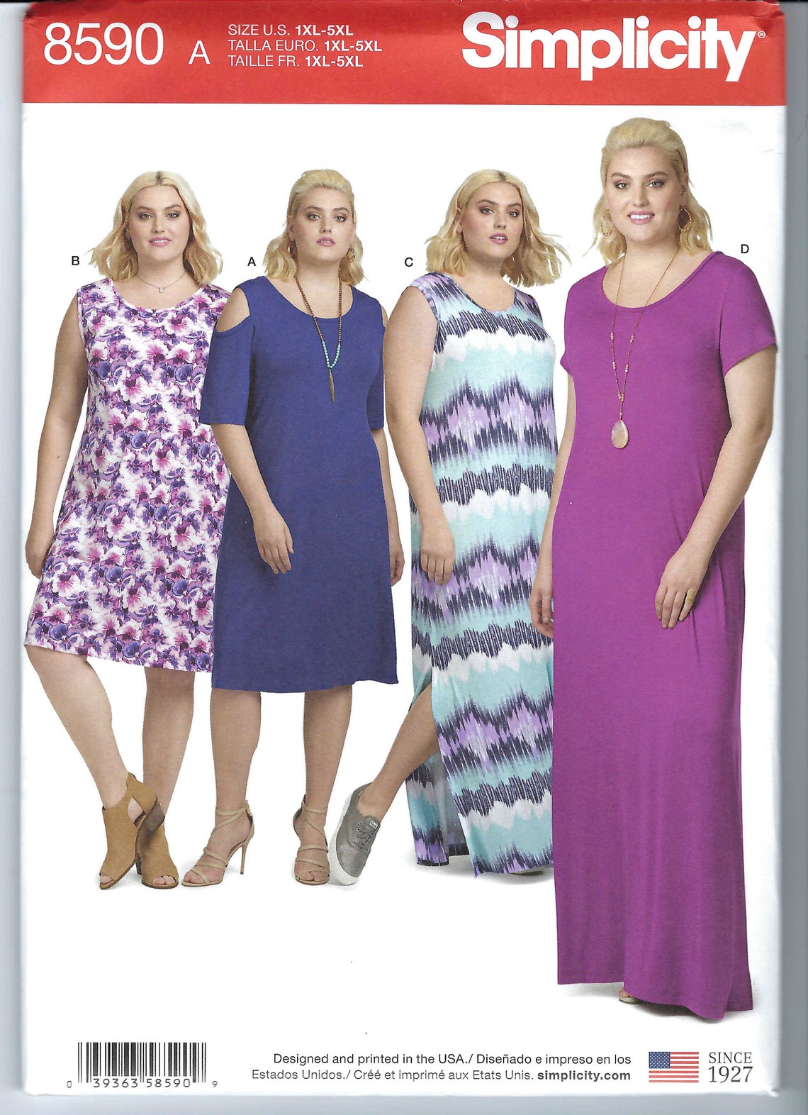 Uncut Simplicity Sewing Pattern 8595 Misses Misses Plus Size - Etsy