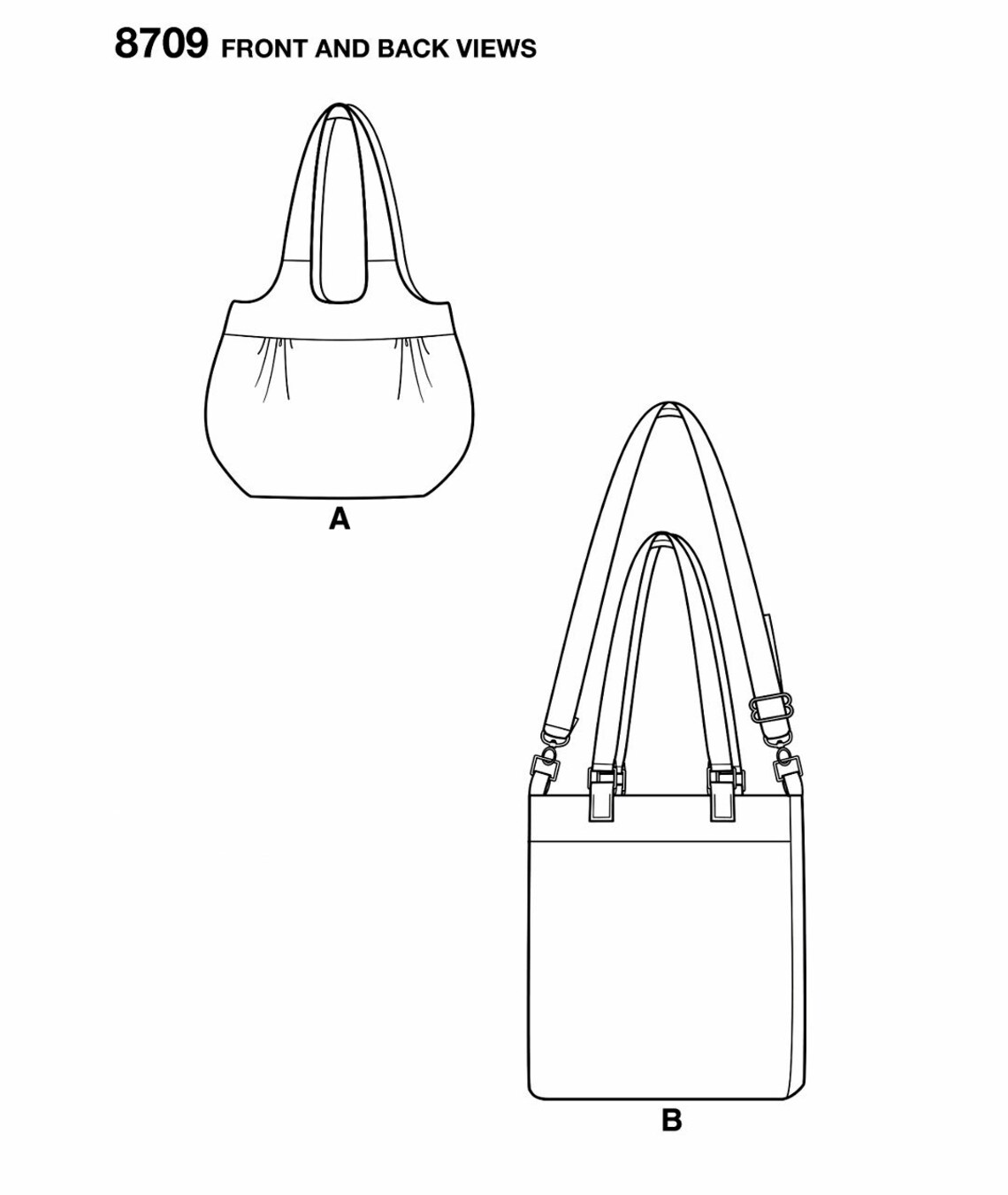 Sewing Pattern Large Bag Pattern, Cloth Shoulder Bag Pattern, Cross ...