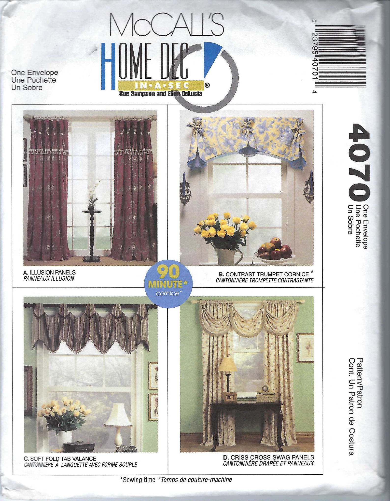 Uncut Mccalls Sewing Pattern Home Decorating Panels Trumpet - Etsy