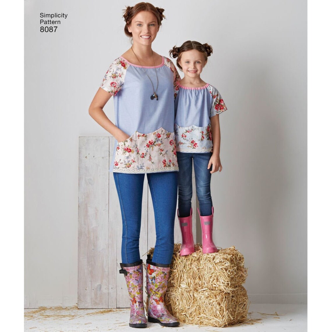 Uncut Simplicity 8087 Mommy and Me Tunic Dress and Top Girls - Etsy