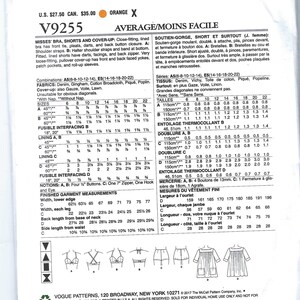 Uncut Vogue Sewing Pattern 9255 Vintage Style, Lined Halter Bra ...