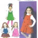 Uncut BUTTERICK Sewing PATTERNS 5945 Girl's Pullover Jumper Dress W ...