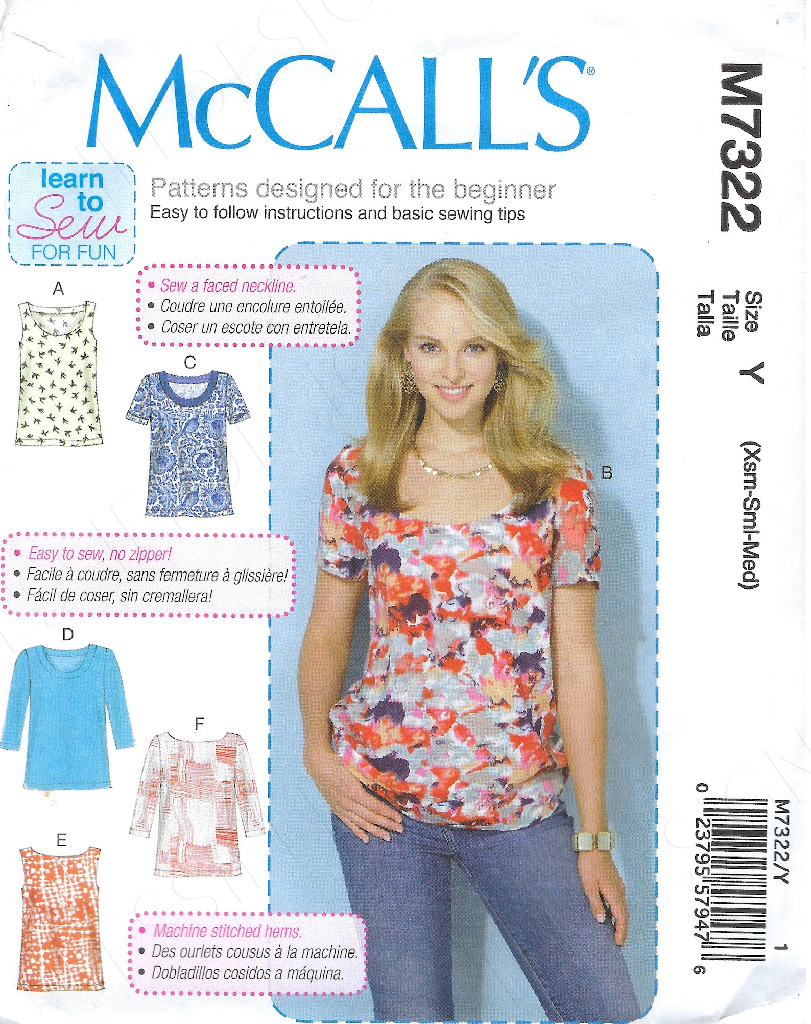 Uncut Mccall's Sewing Pattern 11022 7322 Sewing Patterns - Etsy