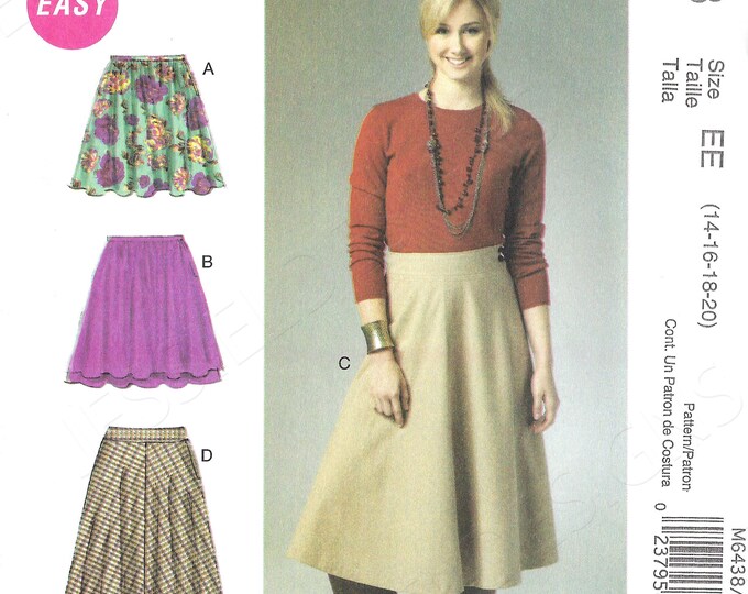 Uncut Mccalls Sewing Pattern 6438 Womens Gathered Flared Full - Etsy