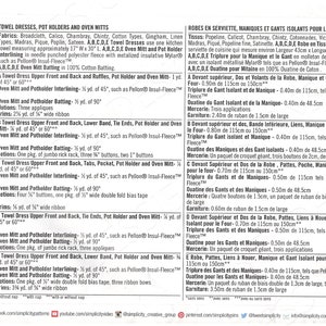 Uncut Simplicity Sewing Pattern 8109 Towel Dresses, Pot Holders and ...