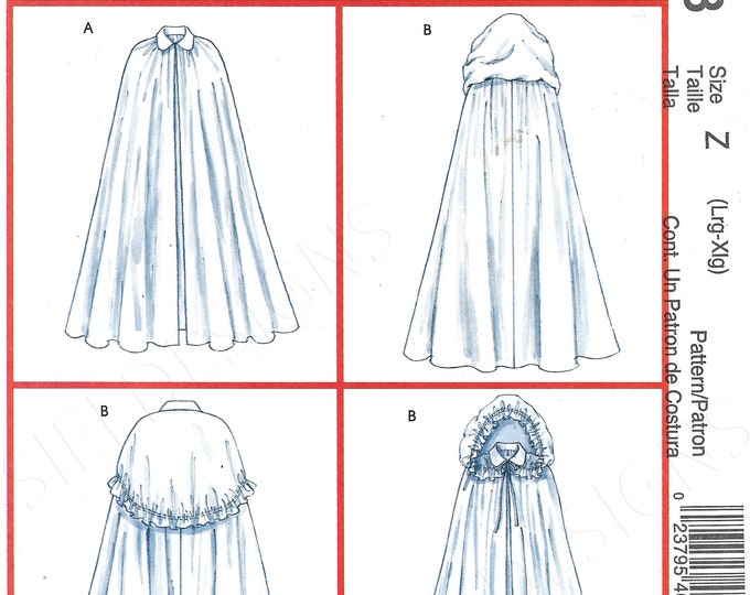 Uncut Mccalls Sewing Pattern Costumes Pattern 4698 cape Pattern Size S ...