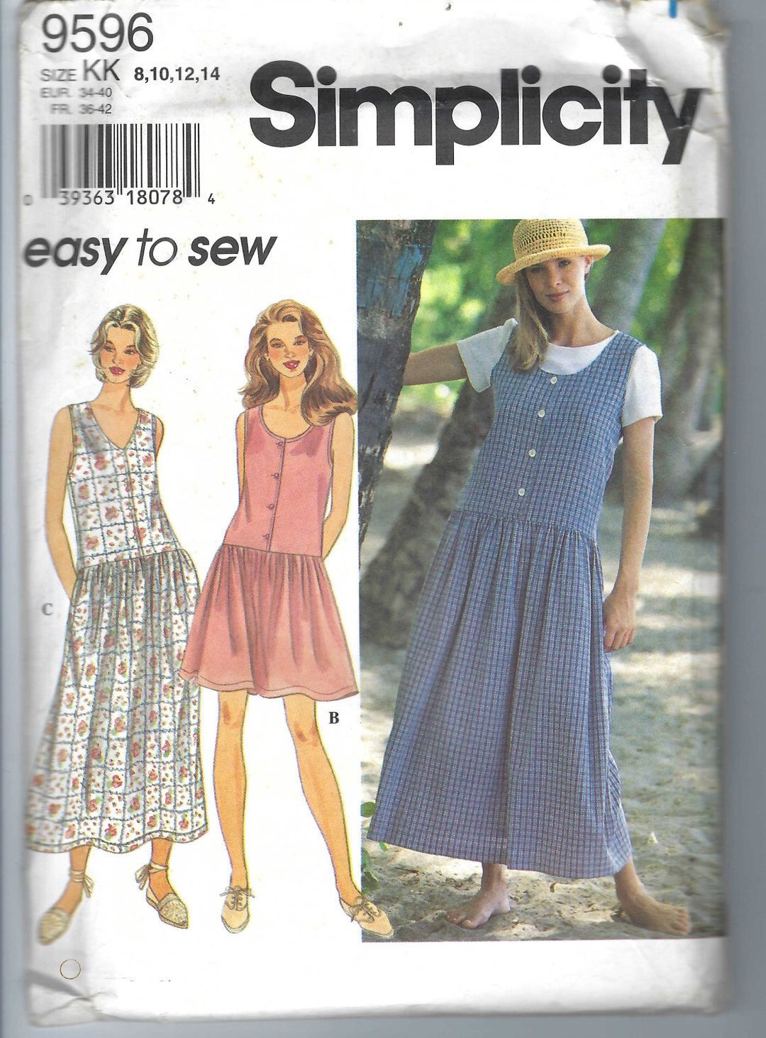 UNCUT Vintage Simplicity Sewing Pattern 9596 Simplicity Vintage Misses ...