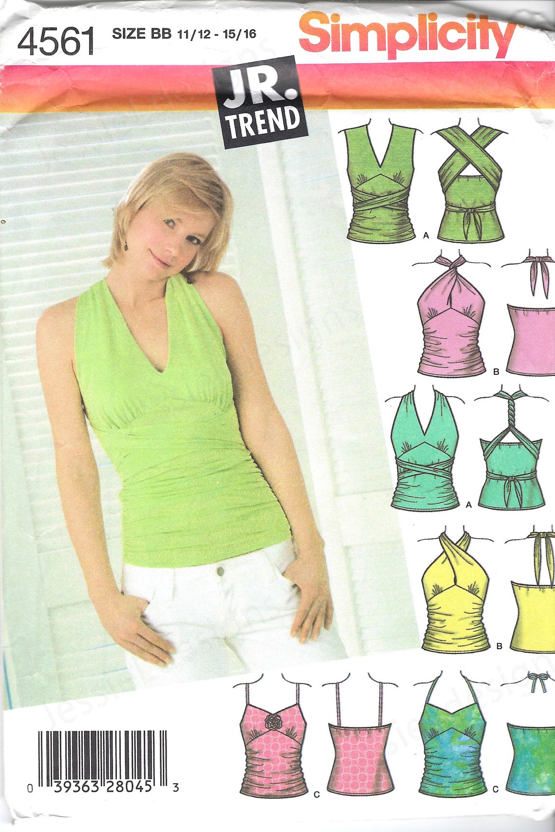 Uncut Simplicity Sewing Pattern 4561 Juniors' Knit Tops | Etsy