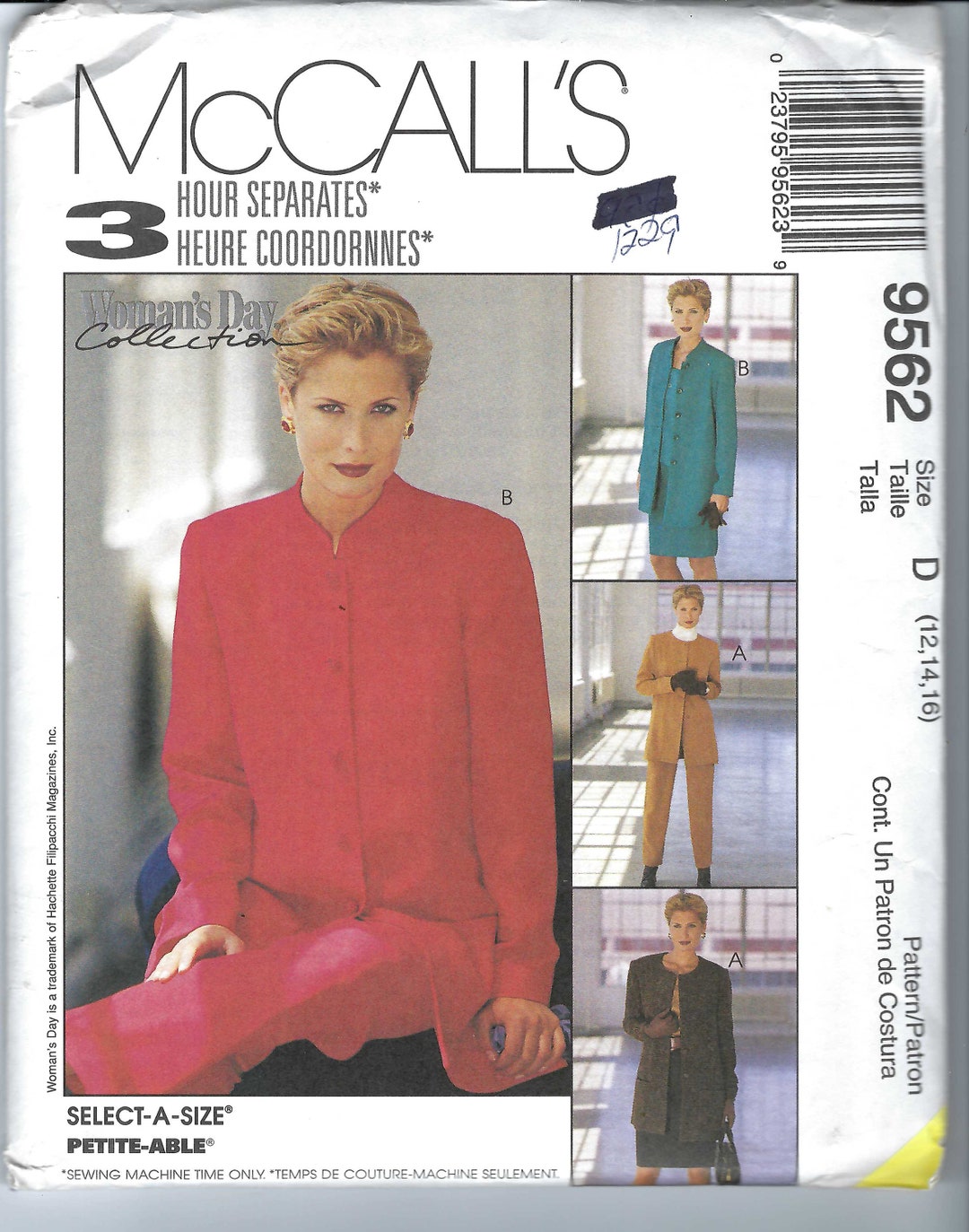 Uncut Mccalls Sewing Pattern 9562 Sewing Pattern Misses Jacket Pants ...
