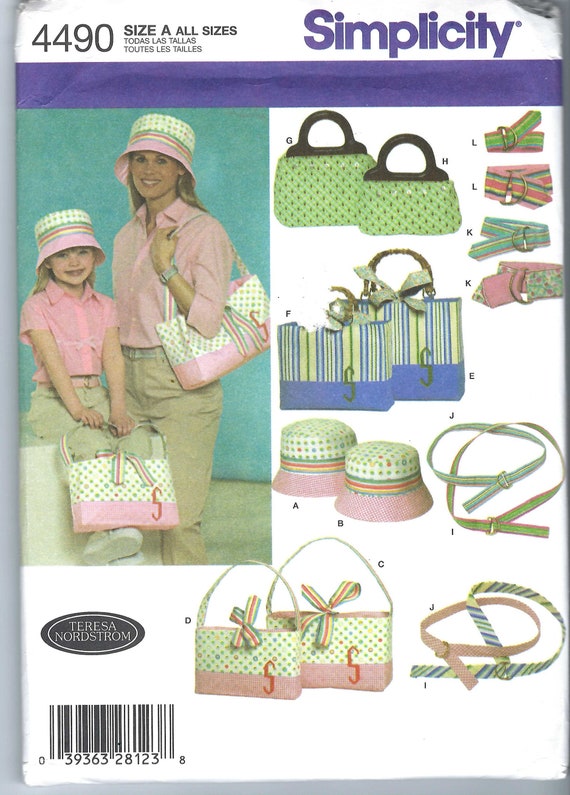 Uncut Simplicity Sewing Pattern 4490 Misses and Childs Bags - Etsy