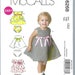 Uncut Mccalls Sewing Pattern 6268 Easy Infants Lined Dresses and ...