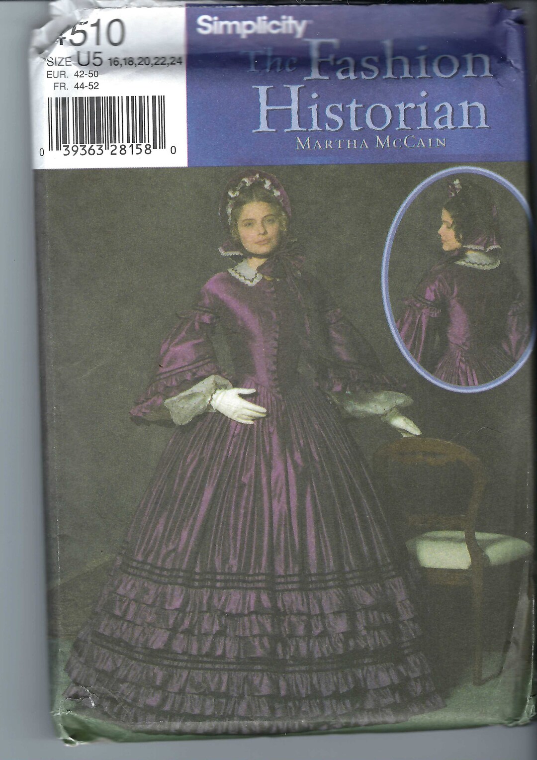Uncut Simplicity Sewing Pattern 4510 Civil War Day Dress, Pagoda ...