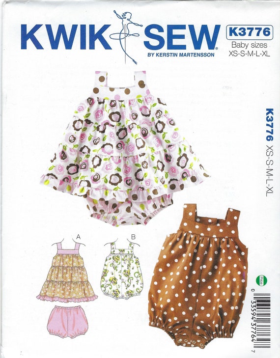 Uncut Kwik Sewing Pattern 3776 Baby Dresses Size XS-S-M-L-XL | Etsy