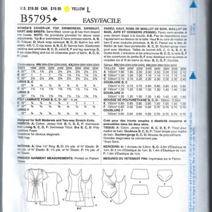 Uncut Butterick Sewing Pattern 5795 Pattern Women's Cover-up, Top ...