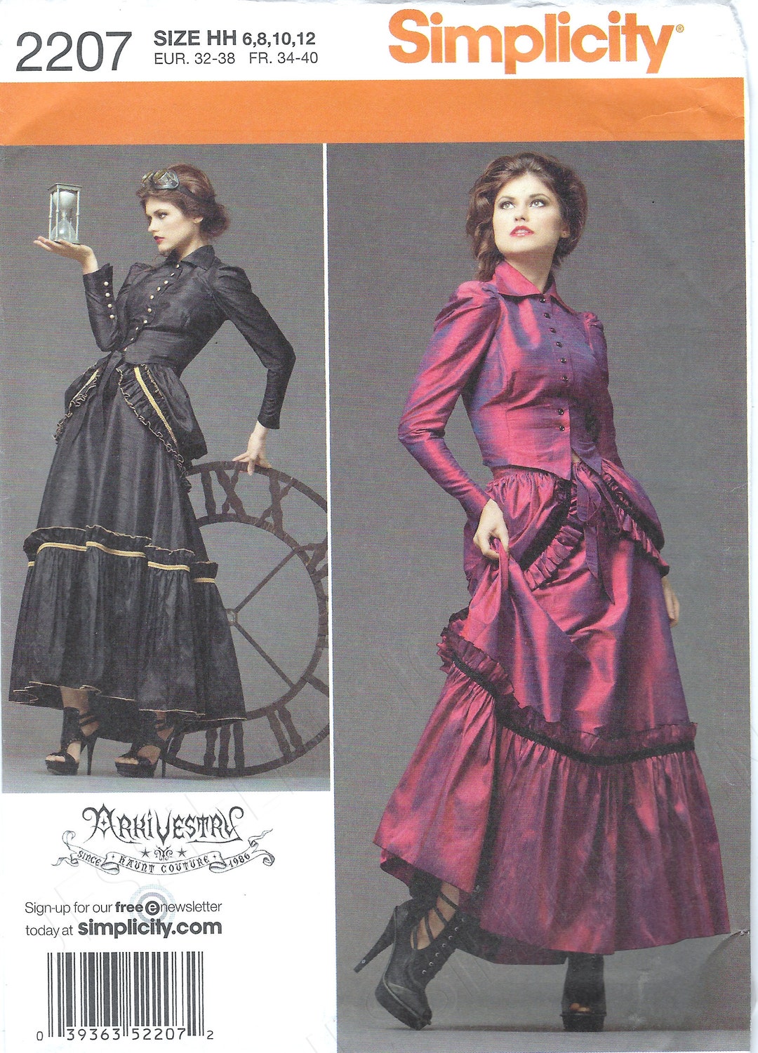 Uncut Simplicity Sewing Pattern 878 2207 Misses Steampunk-victorian ...