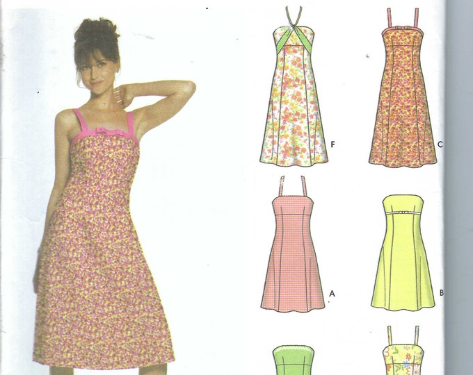 Uncut Simplicity Sewing Patten 5052 Strappy & Strapless Sun Dress Sizes ...