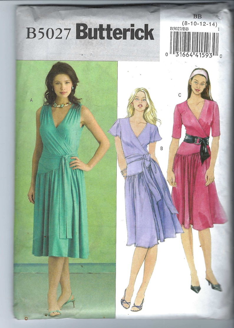 Uncut Butterick Sewing Pattern 5027 Dress Pattern Sizes 8-14 - Etsy