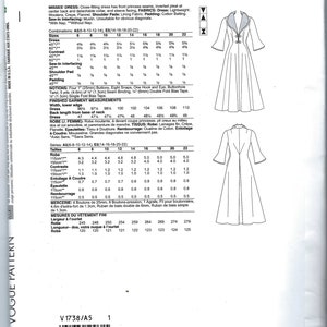 Uncut Vogue Sewing Pattern Womens Dress, Vintage Style Dress, Fit and ...