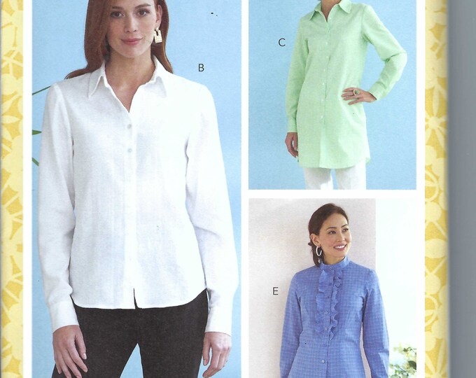 Uncut Butterick Sewing Pattern 6747 Misses' Shirt Size 6-12 14-22 FF - Etsy