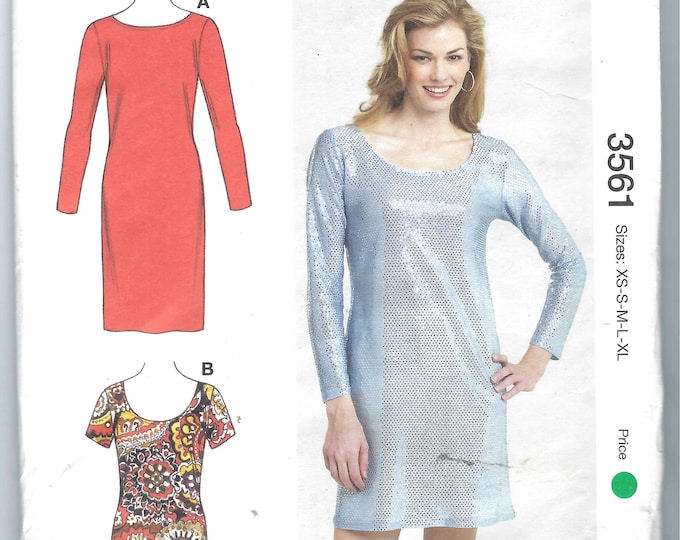 Uncut Kwik Sewing Pattern Womens Stretch Knit Pullover Dresses, Kwik ...