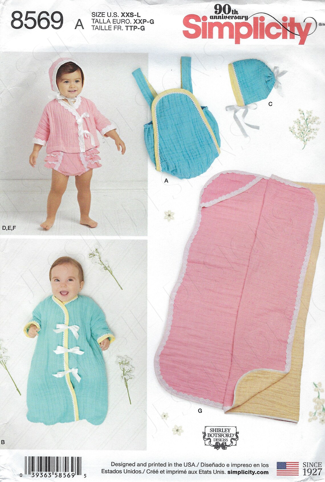 Uncut Simplicity Sewing Pattern 8569 Baby Separates Blanket | Etsy