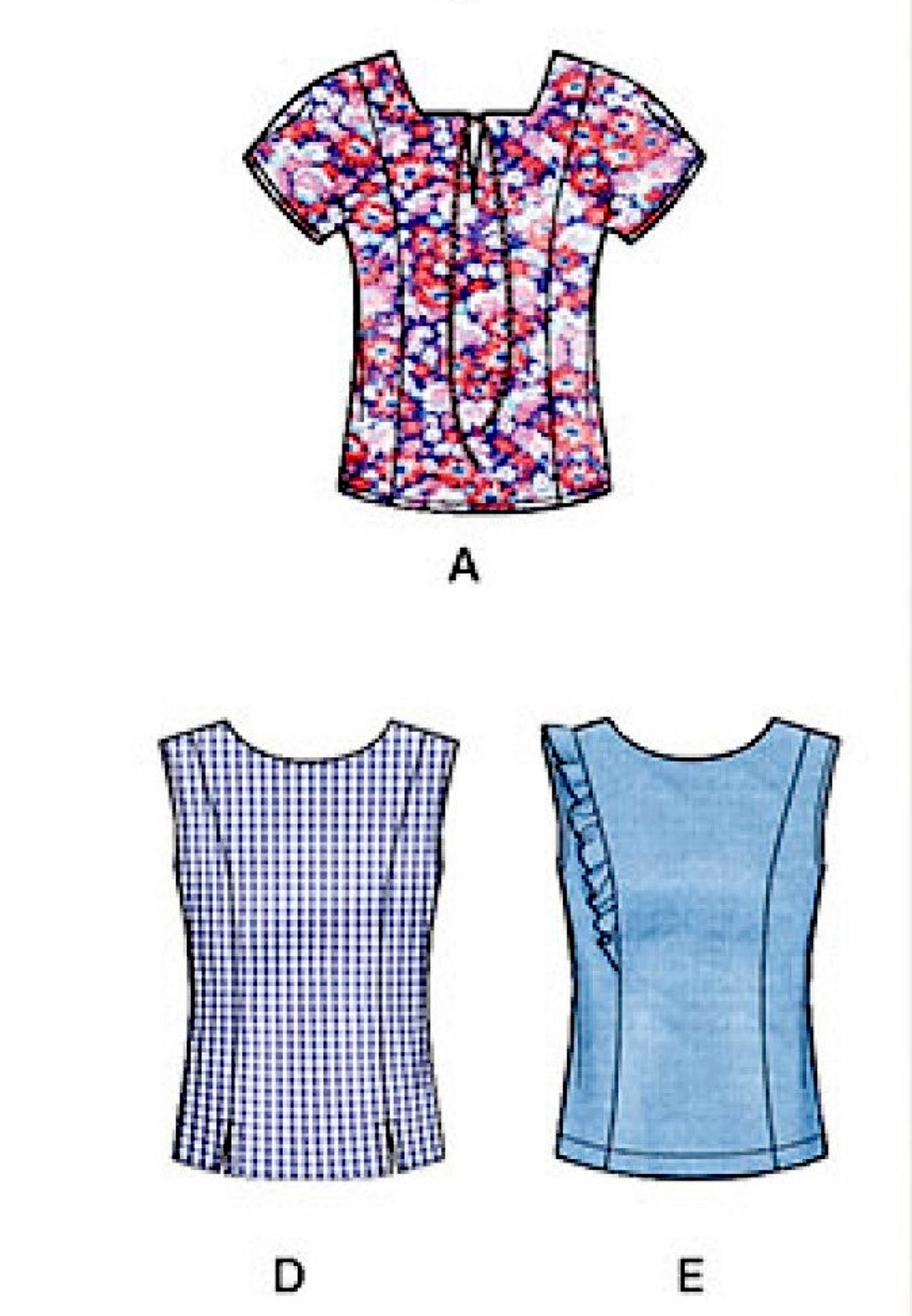 Uncut Sewing Pattern Tunic Top Pattern Stretch Knit Tops - Etsy