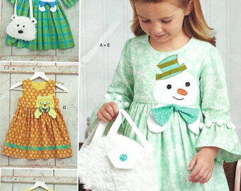 Uncut Simplicity Sewing Pattern 1647 Sew Little Girls and Girls Dress 2 ...