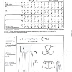 Uncut Burda Sewing Pattern 7228 Beach Coordinates Bathing Suit, Skirt ...